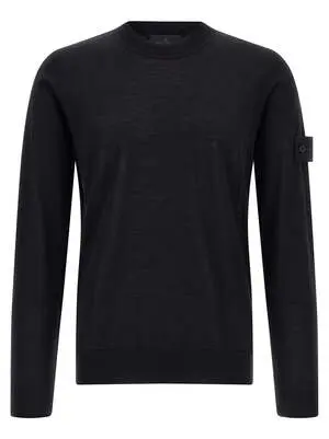 Stone Island Badge Ghost Sweater - Black