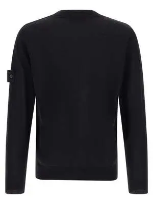 Stone Island Badge Ghost Sweater - Black
