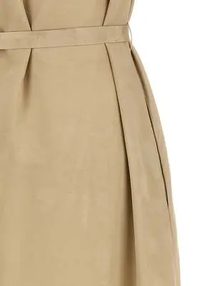 Peserico Fluid Viscose Midi Dress With Belt