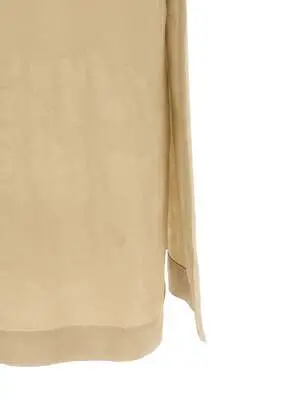 Peserico Fluid Viscose Midi Dress With Belt