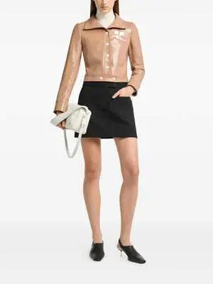 COURREGES Re-edition Cropped Vinyl Jacket