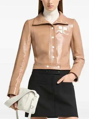COURREGES Re-edition Cropped Vinyl Jacket