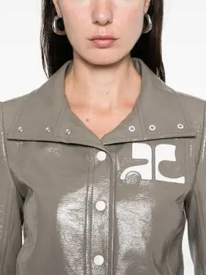 COURREGES Re-edition Cropped Vinyl Jacket