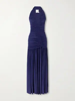 Christopher Esber Orion Gathered Jersey Gown - Blue