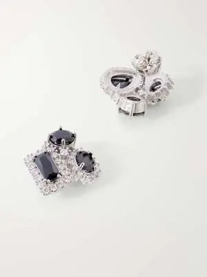 MAISON MARGIELA Cluster Embellished Silver-tone Earrings