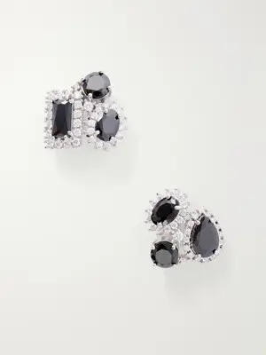 MAISON MARGIELA Cluster Embellished Earrings - Black