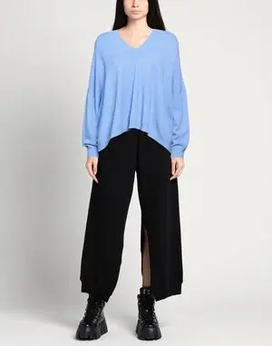 MANILA GRACE Knitted V-neck Sweater - Blue
