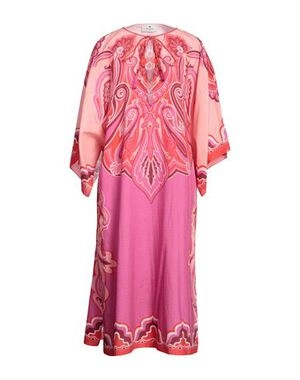 Etro Midi Dress Size Cotton, Silk - Pink