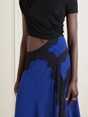 Christopher Esber Verve Asymmetric Lace-trimmed Dress - Multi