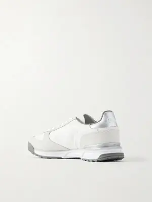 Polo Ralph Lauren Varick Suede And Leather-trimmed Low-top Sneakers - White