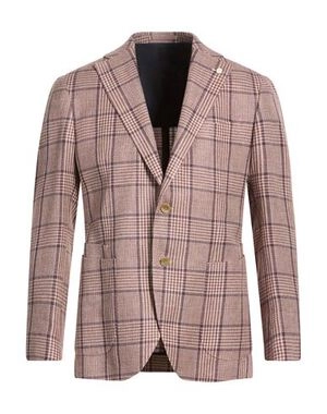 LUIGI BIANCHI MANTOVA Blazer Burgundy Size Linen, Silk, Cotton - Red