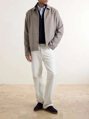 Kiton Felted Wool-blend Blouson Jacket