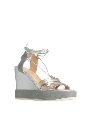 APEPAZZA Metallic Wedge Sandals