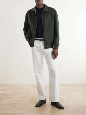Kiton Brushed Wool And Cashmere-blend Blouson Jacket