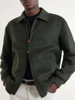Kiton Brushed Wool And Cashmere-blend Blouson Jacket