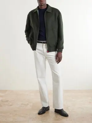 Kiton Brushed Wool And Cashmere-blend Blouson Jacket