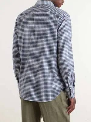 Canali Checked Cotton-flannel Shirt