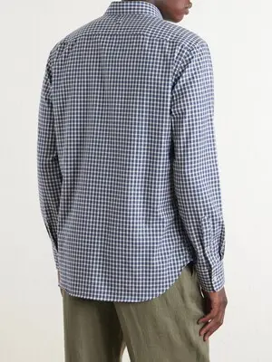 Canali Checked Cotton-flannel Shirt