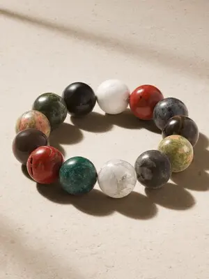 Jia Jia 14-karat Gold Jumbo Stone Beaded Bracelet - Multi