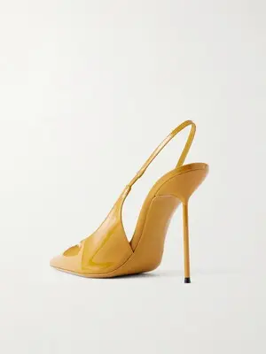 Paris Texas 105 Lidia Patent-leather Slingback Pumps - Yellow