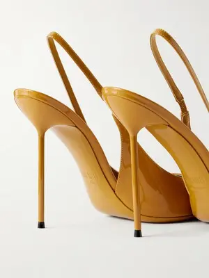 Paris Texas 105 Lidia Patent-leather Slingback Pumps - Yellow