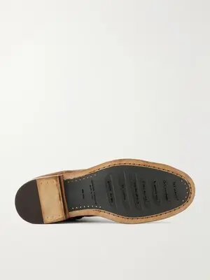 Officine Creative Waxed-suede Biker Boots