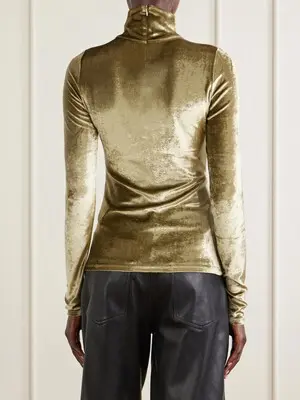 LEMAIRE Velvet High Neck Top
