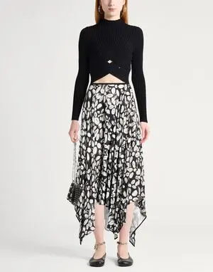 Marni Asymmetrical Two-tone Viscose Midi Skirt