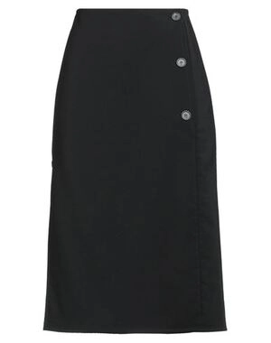 COURREGES Midi Skirt Size Wool, Elastane, Polyamide - Black