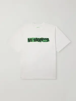 NEIGHBORHOOD Logo-print Cotton-jersey T-shirt - White