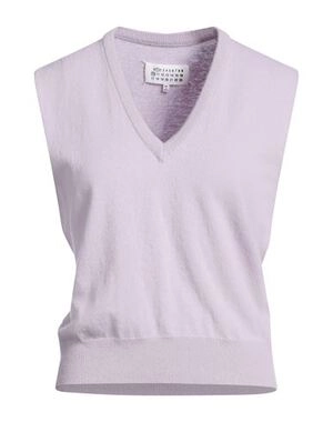 MAISON MARGIELA Virgin Wool V-neck Sweater Vest - Purple