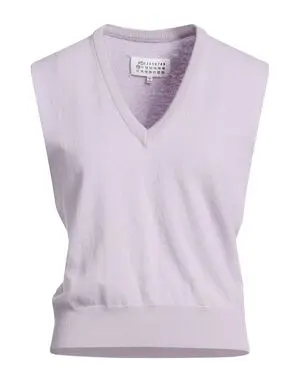 MAISON MARGIELA Virgin Wool V-neck Sweater Vest - Purple