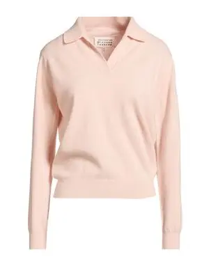 MAISON MARGIELA Virgin Wool V-neck Sweater - Pink