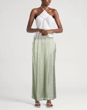 OTTOD'AME Wide-leg Satin Pants With Darts
