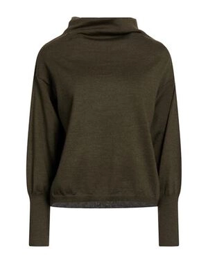 ARAGONA Turtleneck Midnight Size Merino Wool - Green