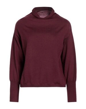 ARAGONA Turtleneck Midnight Size Merino Wool - Red