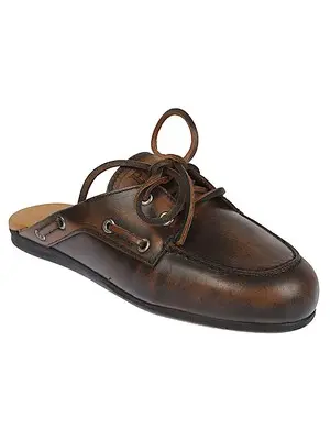 POSA Boat Loafer Leather Mules