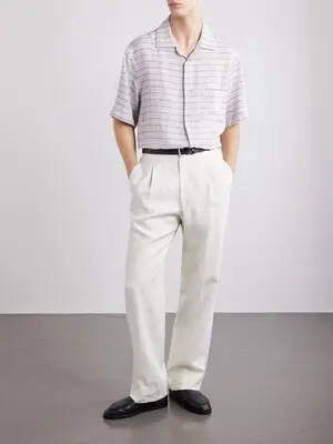 Eleventy Striped Linen Shirt