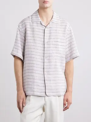 Eleventy Striped Linen Shirt