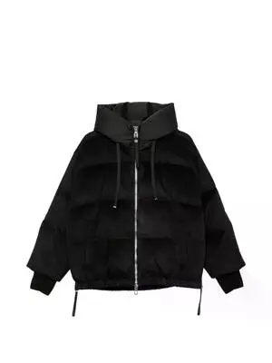 DUNO Quilted Hooded Jacket - Black