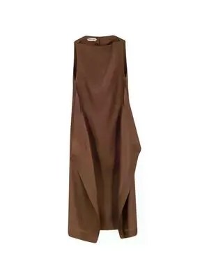 Alberta Ferretti Side-panel Silk Maxi Dress