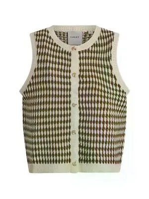 Varley Aura Geometric-pattern Knit Vest
