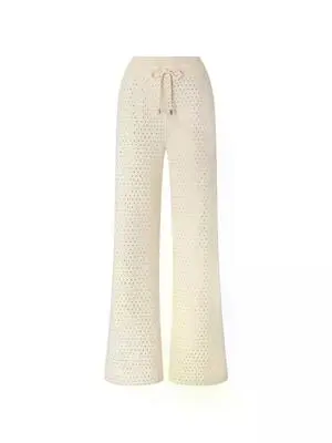 Pinko Fully Rhinestoned Fleece Trousers - Neutrals