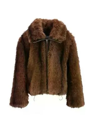 AL DUCA D’AOSTA 1902 Zip-up Faux-fur Jacket - Brown