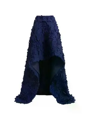 GEMY MAALOUF Laser-cut Floral-appliqué Skirts - Blue