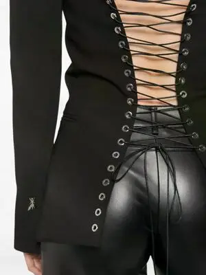 Patrizia Pepe Lace-up Structured Blazer