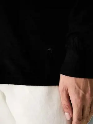 TRUSSARDI High-neck Embroidered-logo Sweater