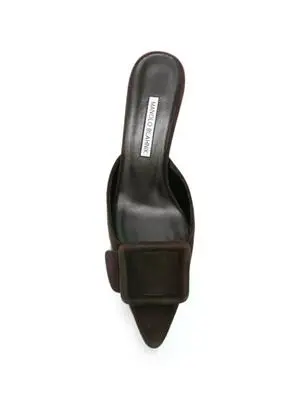 Manolo Blahnik Maysale Buckle-detail Mules