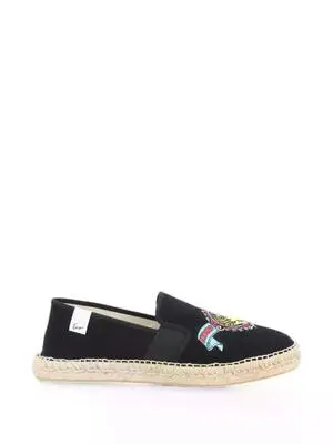 Kenzo Logo-embroidered Espadrilles - Black