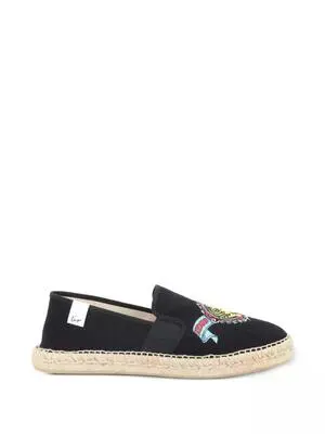 Kenzo Embroidered Espadrilles - Black